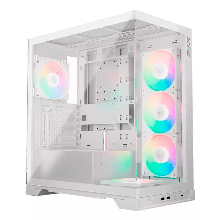 Chasis XPG Mid Tower INVADER X White Fan+Riser | Monkey Gaming Site